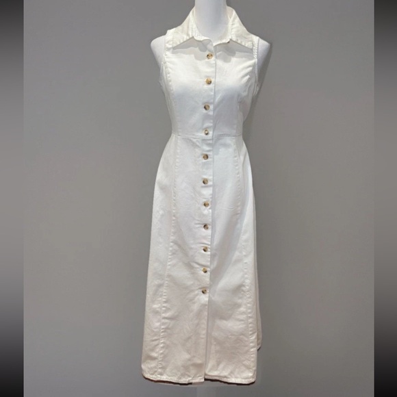 Chadwicks | Dresses | Chadwicks Ivory Sleeveless Maxi Dress | Poshmark